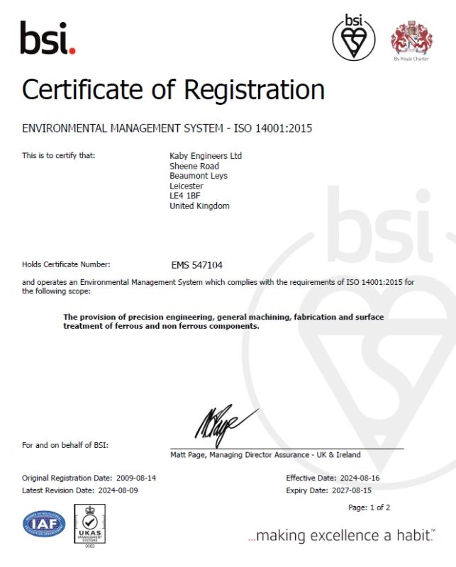 Kaby Engineers Limited » Delivering high quality, precision-machined engineering » Smiles all ...